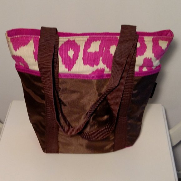 Joe Boxer | Bags | Joe Boxer Brown Pink Small Tote New Without Tags ...